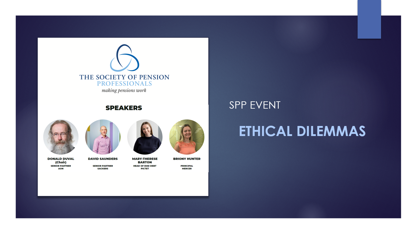 Ethical Dilemmas - The Society of Pension Professionals : The Society ...