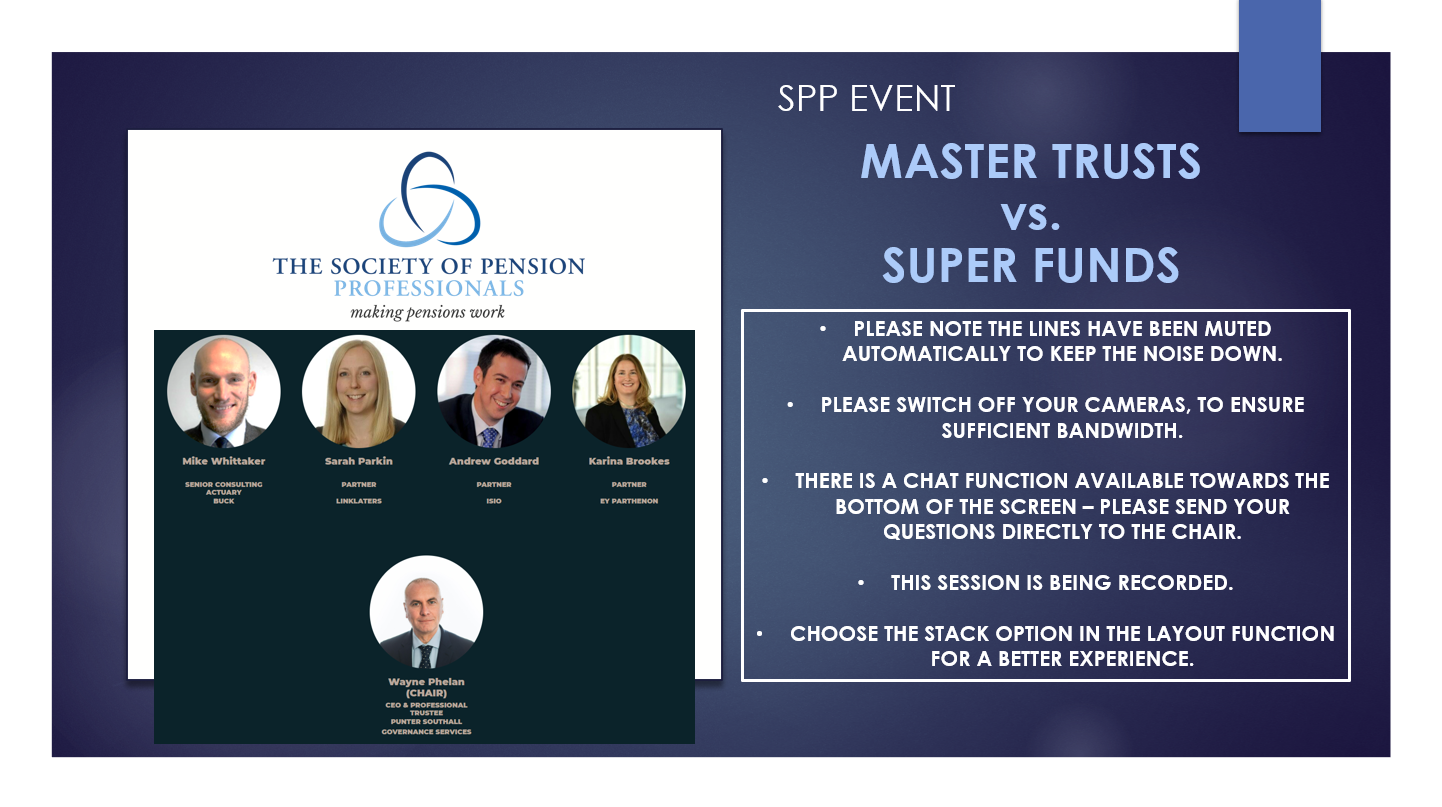 Master Trusts vs. Super Funds - The Society of Pension Professionals ...