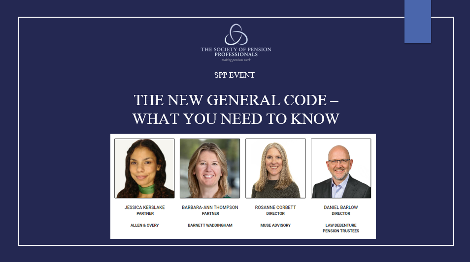 SPP Event The new General Code - What you need to know - The Society of ...