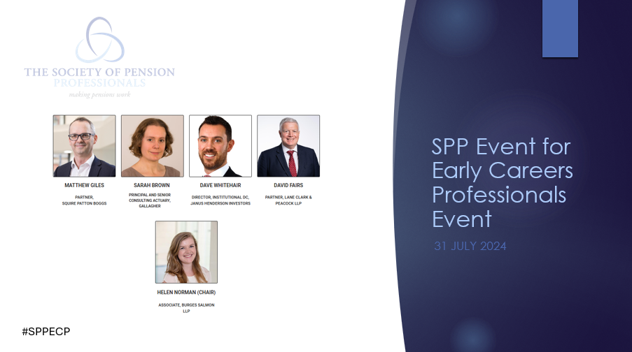 SPP Event for Early Career Professionals - The Society of Pension ...