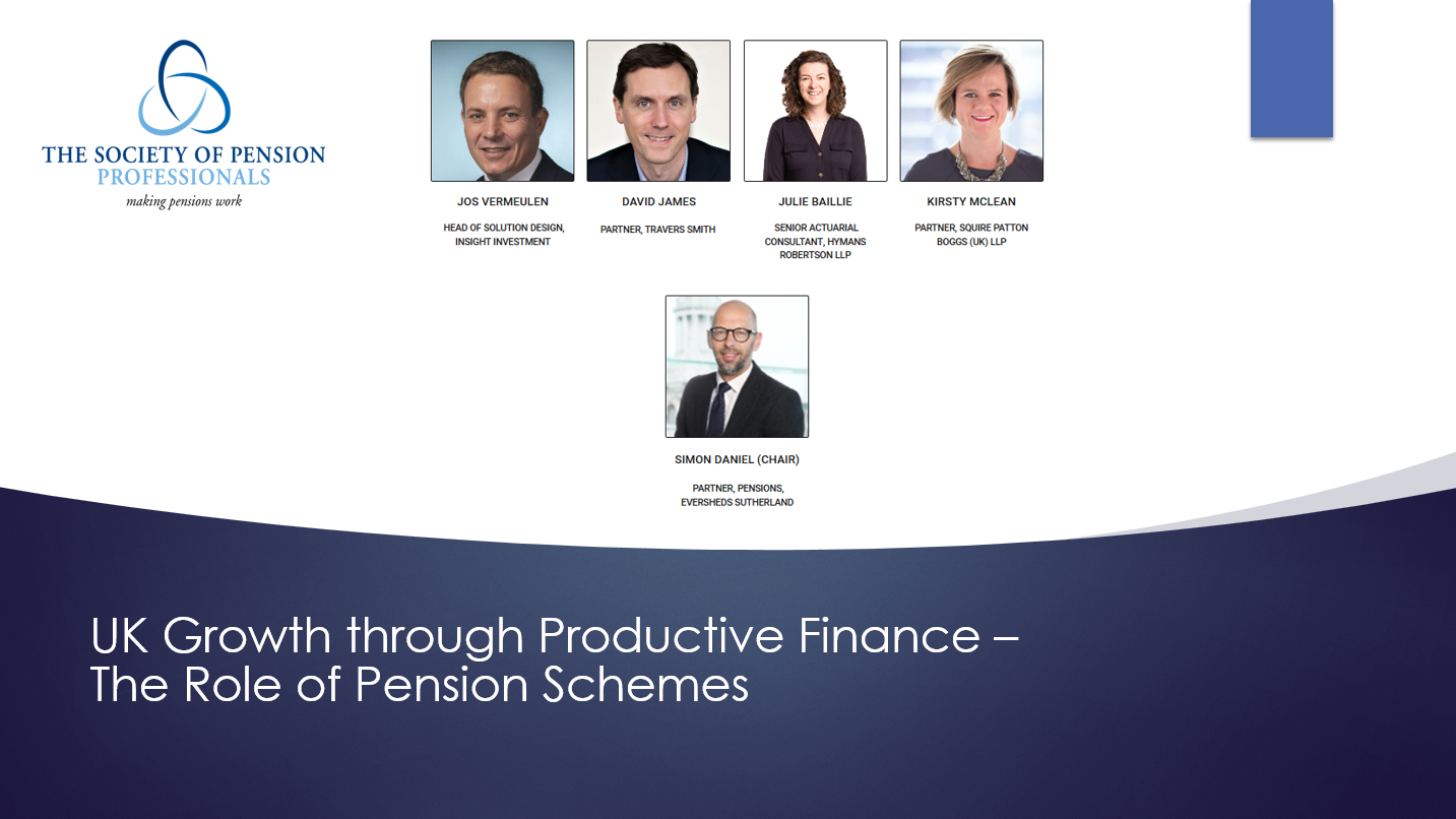 SPP Event UK Growth through Productive Finance – The Role of Pension ...