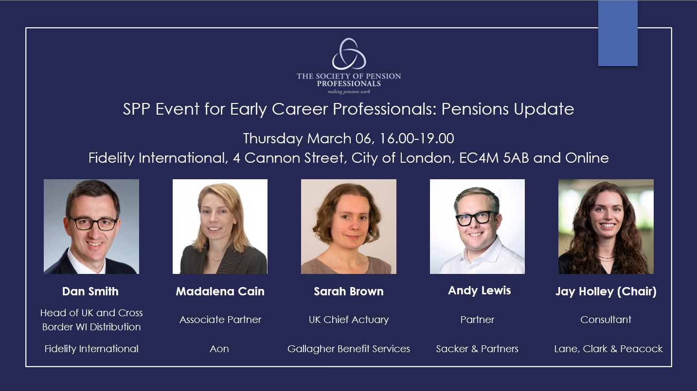 SPP Event for Early Career Professionals: Pensions Update March 2025 ...