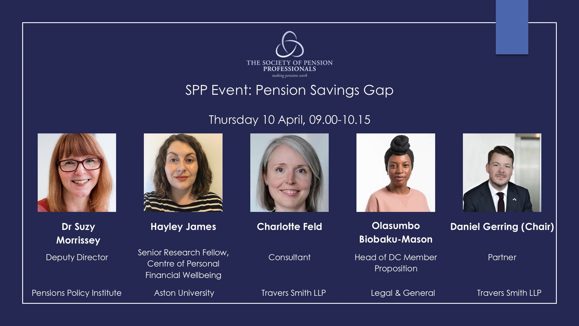 SPP Event Pension Savings Gap - The Society of Pension Professionals ...
